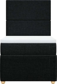 Box spring postel s matrací černá 90x190 cm textil 3294206
