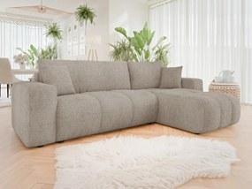 Rohová rozkládací sedačka Larow Boucle, Potah: Coral 75