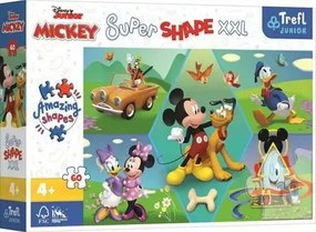 Trefl Junior - Puzzle - Puzzle Super Shape XXL Mickey Mouse: Zábava /