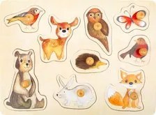 Small Foot Dřevěné puzzle Lesní zvířátka