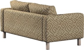 Potah na pohovku IKEA  Karlstad 2-místná, nerozkládací, krátký barva béžová látka pletený vzor, vzorované