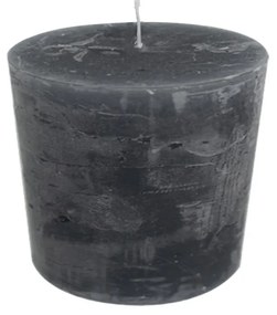 Tmavě šedá nevonná svíčka L válec - Ø 10*10cm