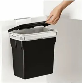 Simplehuman Vestavný odpadkový koš  – 10 l / chromovaná ocel/ plastový