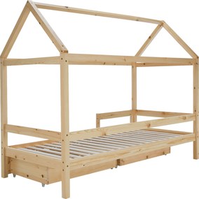 Montessori postel, 90x200, přírodní, masiv, NOEMA