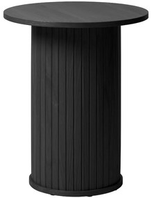 OnaDnes -20% Černý dubový odkládací stolek Unique Furniture Nola 50 cm