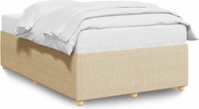 Rám postele bez matrace krémový 120 x 200 cm textil 3284933