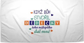 Sablio Ručník Když Bůh stvořil dědečky - 70x140 cm
