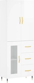 vidaXL Skříň highboard 69,5 x 34 x 180 cm kompozitní dřevo [3195941] Barva: šedá sonoma