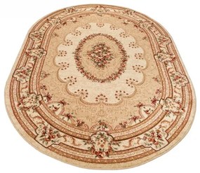 Oválný koberec YESEMEK 5889A krémový Rozměr: 140x190 cm
