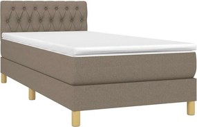 Box spring postel s matrací a LED taupe 100x200 cm textil 3133937