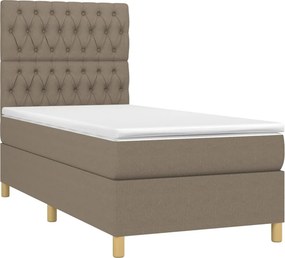 Box spring postel s matrací taupe 90x200 cm textil 3142549