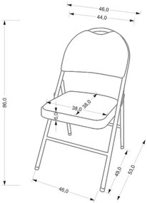 Skládací židle Dover, černá