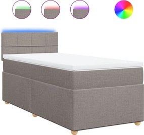 Box spring postel s matrací taupe 90x200 cm textil 3288867