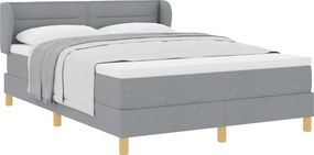 Postel s boxspringem s matrací Světle šedá 140 x 200 cm textil 3340150