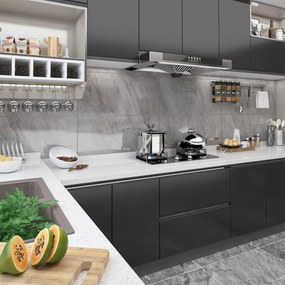 Samolepící tapety na nábytek 2 ks černé 500 x 90 cm PVC 3059652