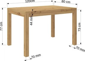 ADRK Furniture Konferenční stolek OLAF 2 120x80 CT-Ola-2-ART+BM-H072