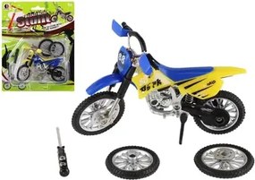 TEDDIES Prstová motorka kov/plast 12 cm / 2 barvy / Na kartě / od 3 le