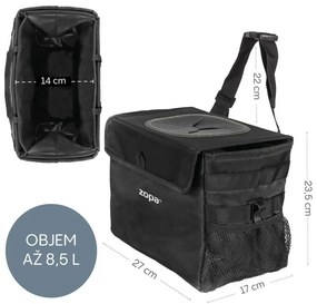 Zopa Odpadkový koš do auta vodotěsný s víkem black