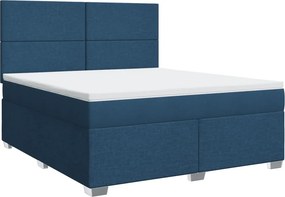 Box spring postel s matrací modrá 180x200 cm textil 3290566