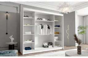 Velká šatní skříň DAVOS VII 250 cm Bílá