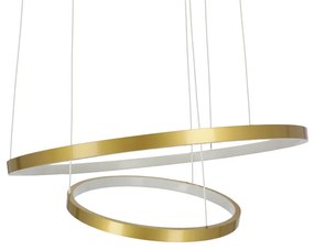 Candellux Zlaté závěsné LED svítidlo Lune kulaté 50cm 40W