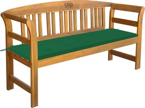 vidaXL Zahradní lavice s poduškou 157 cm masivní akáciové dřevo [3064274] Barva: Šedá