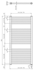 Aqualine, DIRECT-E elektrické topné těleso, rovné, 450x960 mm, 300W, bílá, ILE94T