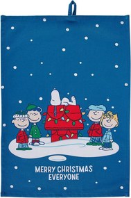 PEANUTS Utěrka "Merry Christmas" - tm.modrá