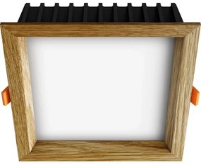 APLED - LED Podhledové SQUARE WOODLINE LED/12W/230V 3000K 17x17 cm dub masiv