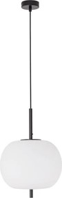 Bílé/černé skleněné závěsné svítidlo ø 30 cm Lato – Nova Luce
