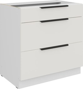 ARIA wh | dolní skříňka 80 D 3S zásuvková | 80 cm | PREMIUM BOX | bílá