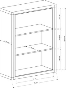 Obývací stěna DALLAS s | sestava B | 4 díly | 409 cm | sonoma