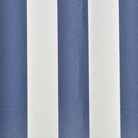 Náhradní plachta na markýzu modrá a bílá 350 x 250 cm polyesterová 143699