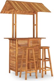 3dílný zahradní barový set masivní akáciové dřevo 3116006