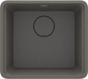 Deante Momi, 1-komorový granitový dřez 500x450x230 mm s úsporným sifonem, antracitová, DEA-ZKM_T10A