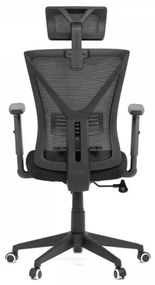 Kancelářská židle černá mesh plastový kříž KA-Q851 BK