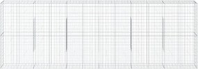 Gabionový koš s víkem 600 x 50 x 200 cm pozinkované železo 3295171