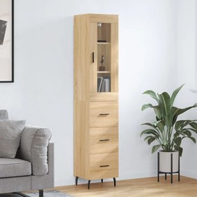 Skříň highboard dub sonoma 34,5 x 34 x 180 cm kompozitní dřevo 3199252