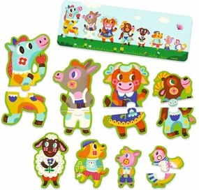 DJECO Puzzle Velcí a malí na farmě / 16 dílků