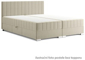 Postel dvoulůžko BOXSPRING EDIT + topper v ceně | 180x200 | 16 šedé