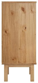 Zásuvková komoda OTTA - masivní borovice - 90x76,5x39,5 cm | hnědá/šedá