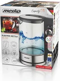 Mesko MS 1301b černá / Rychlovarná skleněná konvice / 1850 W / 1.7 L /