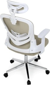 Ergonomická kancelářská židle EMILIE - béžová síťovina