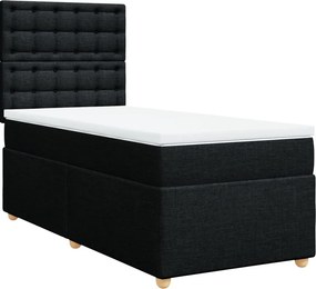 Box spring postel s matrací černá 80 x 200 cm textil 3293423