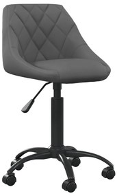 Kancelářská židle tmavě šedá samet 3088847