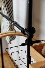 Teleskopický šatní systém HERKULES BASIC, dvojitý, černý, WENKO