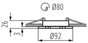 Podhledové svítidlo Kanlux SEIDY CT-DTO50-AL hliník 18280