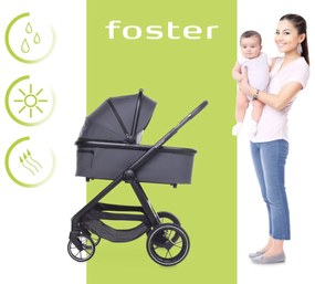 4Baby Kočárek 2v1 FOSTER  grafit