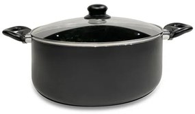 Kastrol s poklicí KITCHISIMO Nero ø28cm 6l nepřilnavý povrch