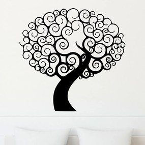 Živá Zeď Samolepka na zeď Kouzelný strom Barva: černá